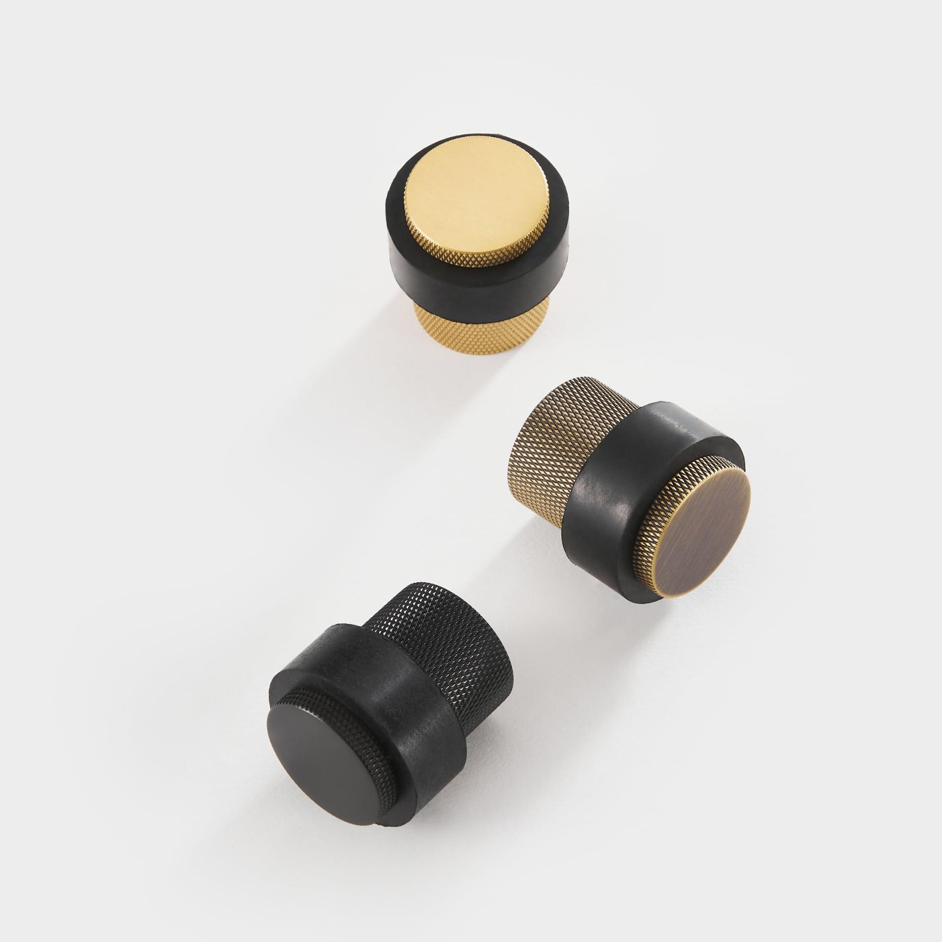 ERMOU / Knurled Brass Door Stops - Handle Shop Couture