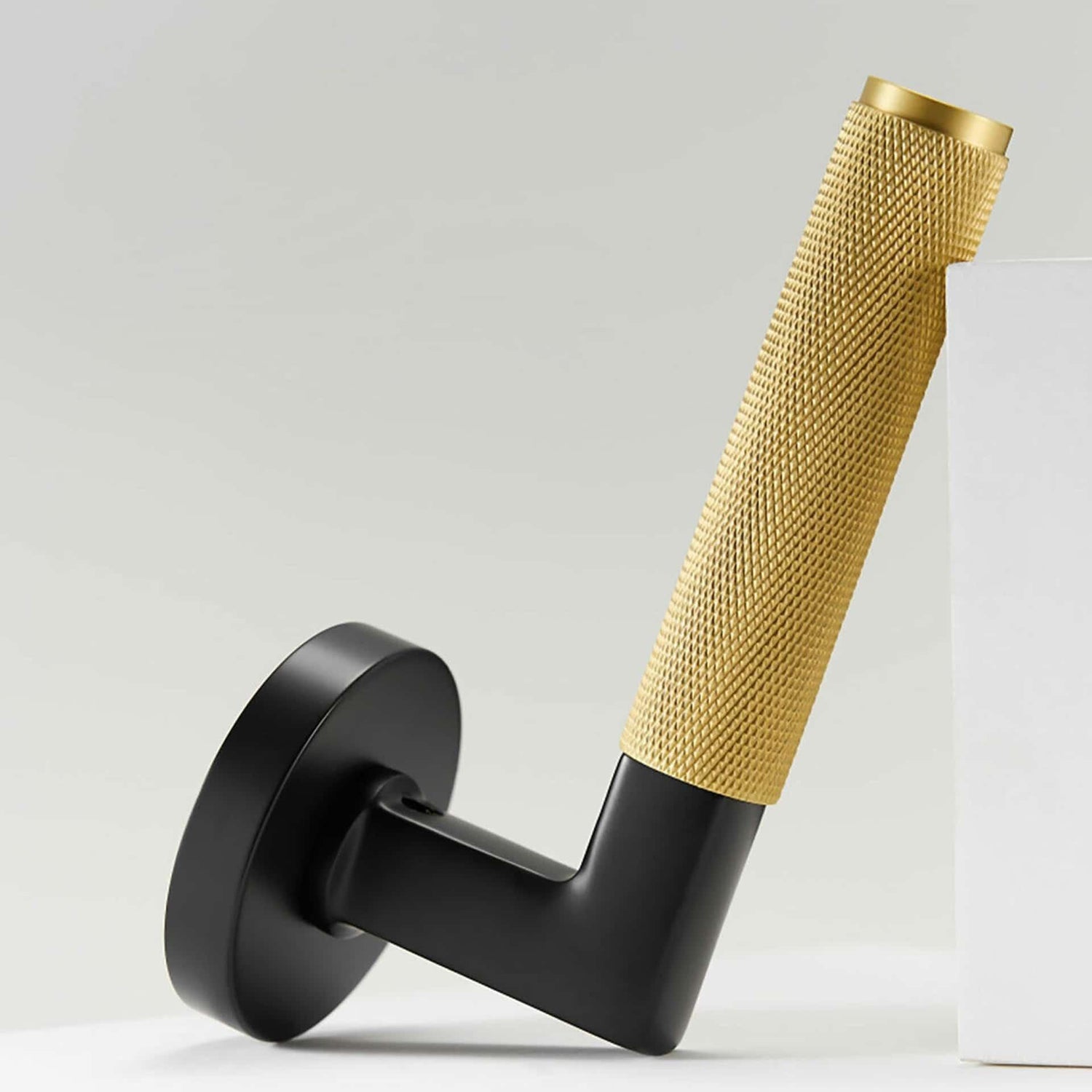 FRANCO / Knurled Brass Lever Handle & Lock Set - Handle Shop Couture