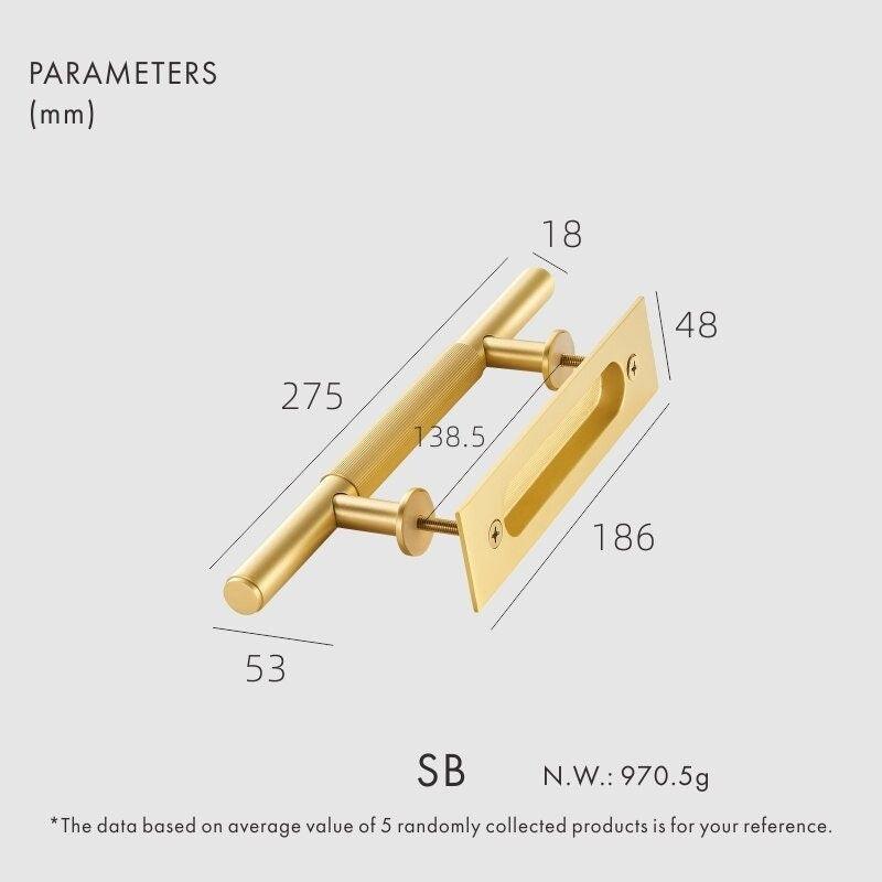 MARBELLA / Solid Brass Barn Door Pull Handles | Handle Shop Couture ...