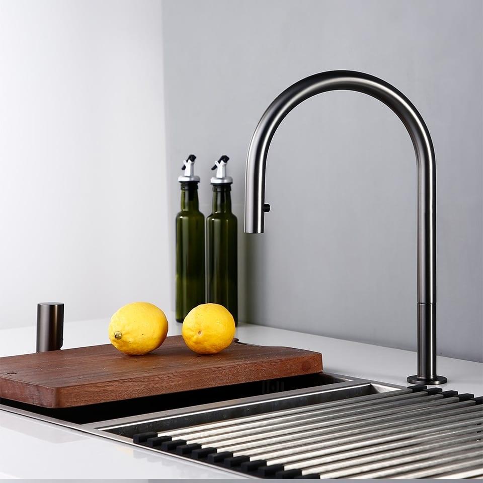 Maroussi / Single Lever Swivel Kitchen Mixer Faucet - Handle Shop Couture