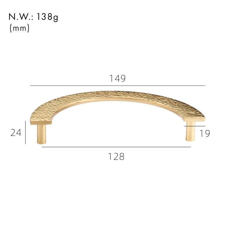 PARO Hammered Brass Semi Circle Handles - Handle Shop Couture